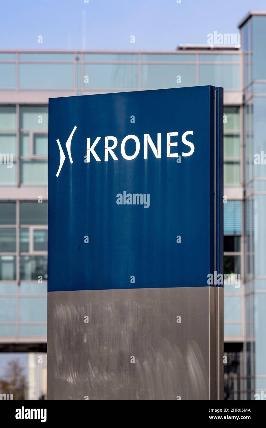 Neutraubling, Germany. 24th Feb, 2022. The logo of Krones AG stands in ...