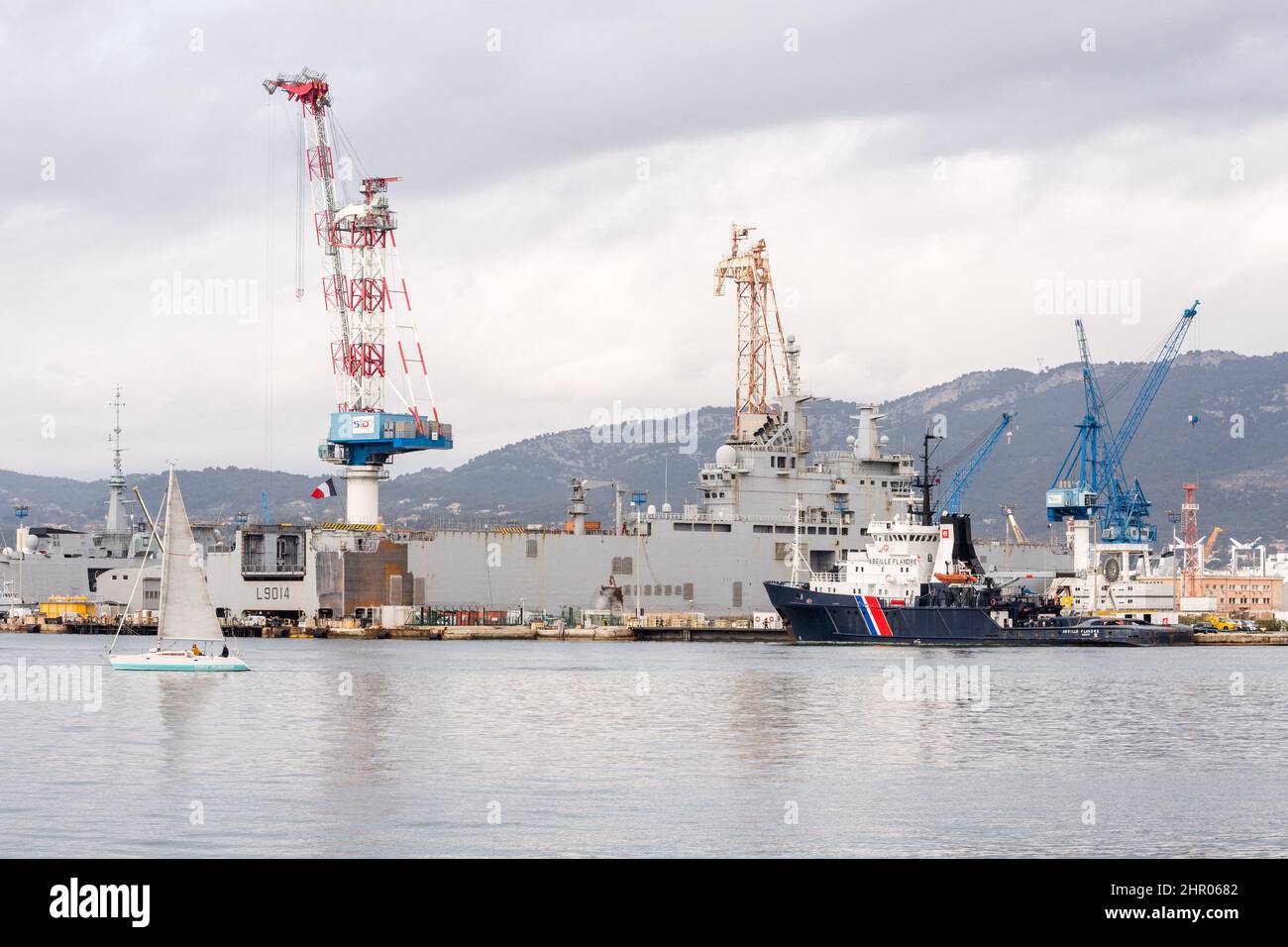 The Naval Base (Marine Nationale) of Toulon, France on February 24 ...