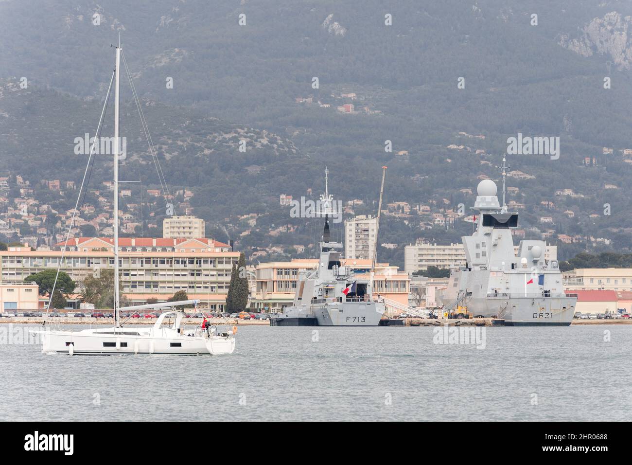 The Naval Base (Marine Nationale) of Toulon, France on February 24 ...