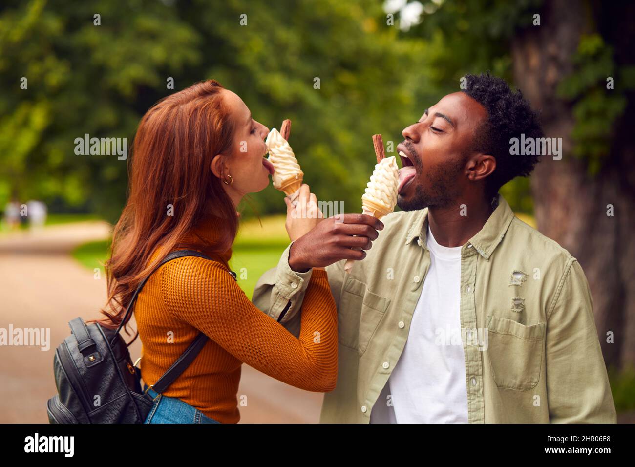 Two men eating ice cream hi-res stock photography and images - Alamy