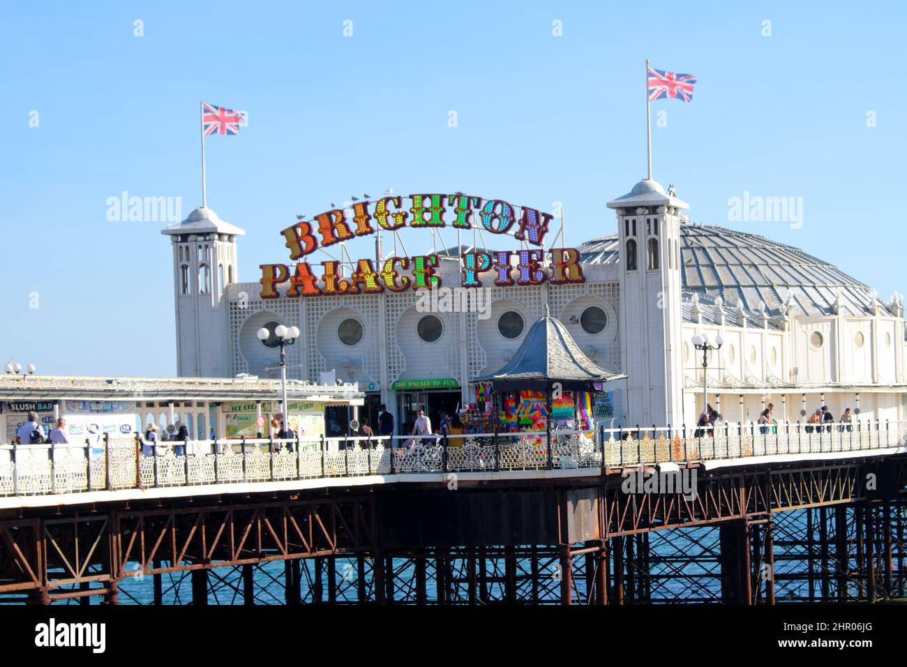 Brighton's Famous Palace Pier In Brighton East Sussex England UK Stock ...