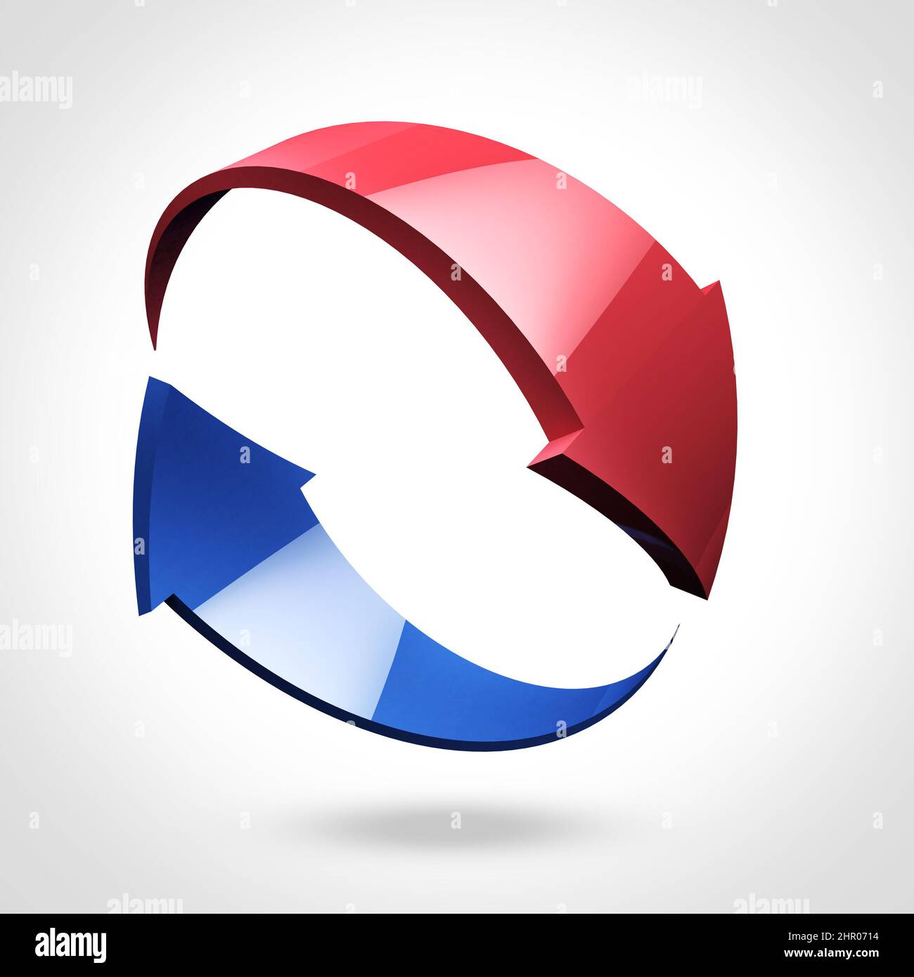 Around and around they go.... Computer generated graphic of arrows ...