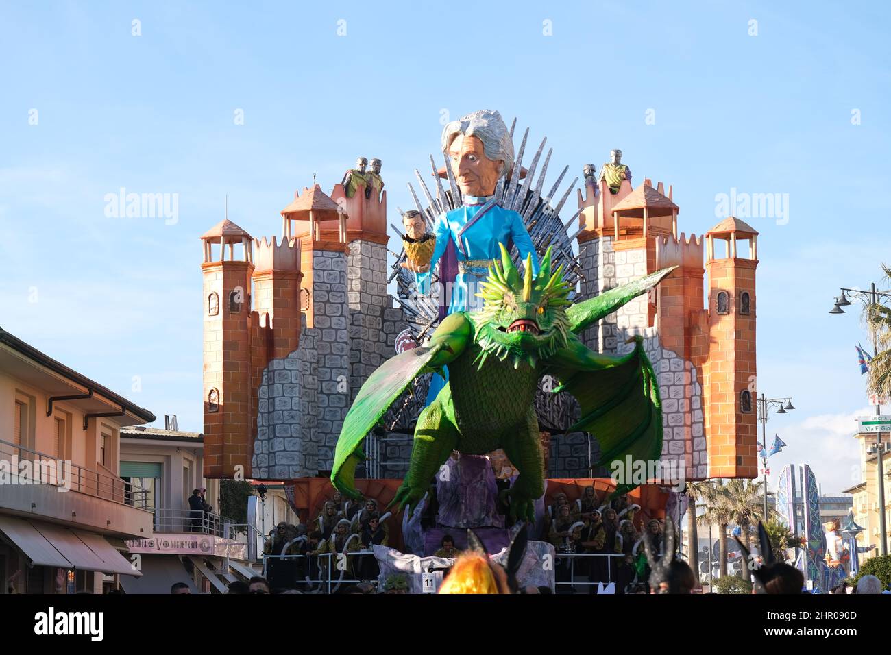 Photos of the parade floats for the carnival of viareggio, in the north ...