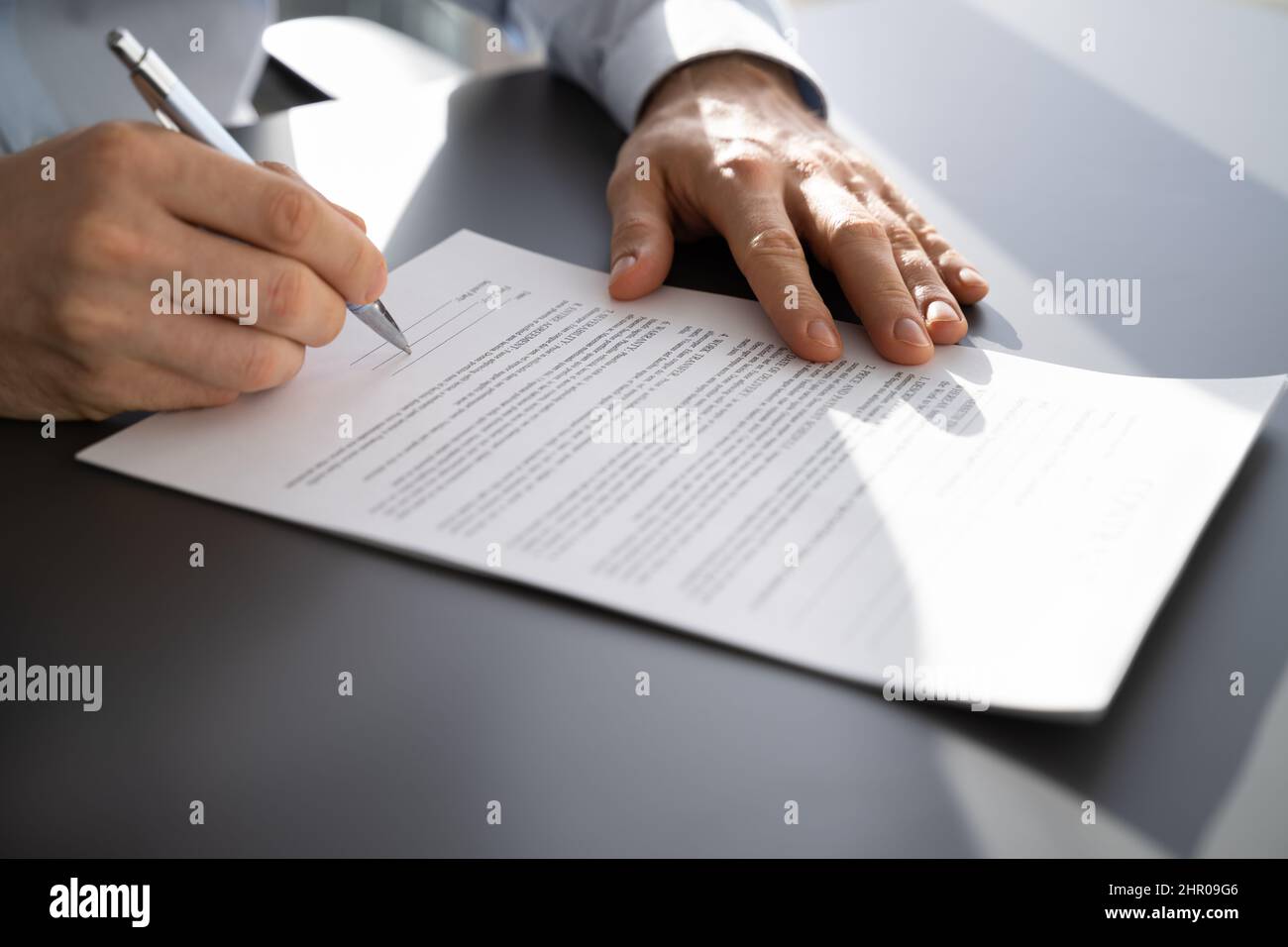 Legal Document Signature And Compliance Form Paperwork Stock Photo - Alamy