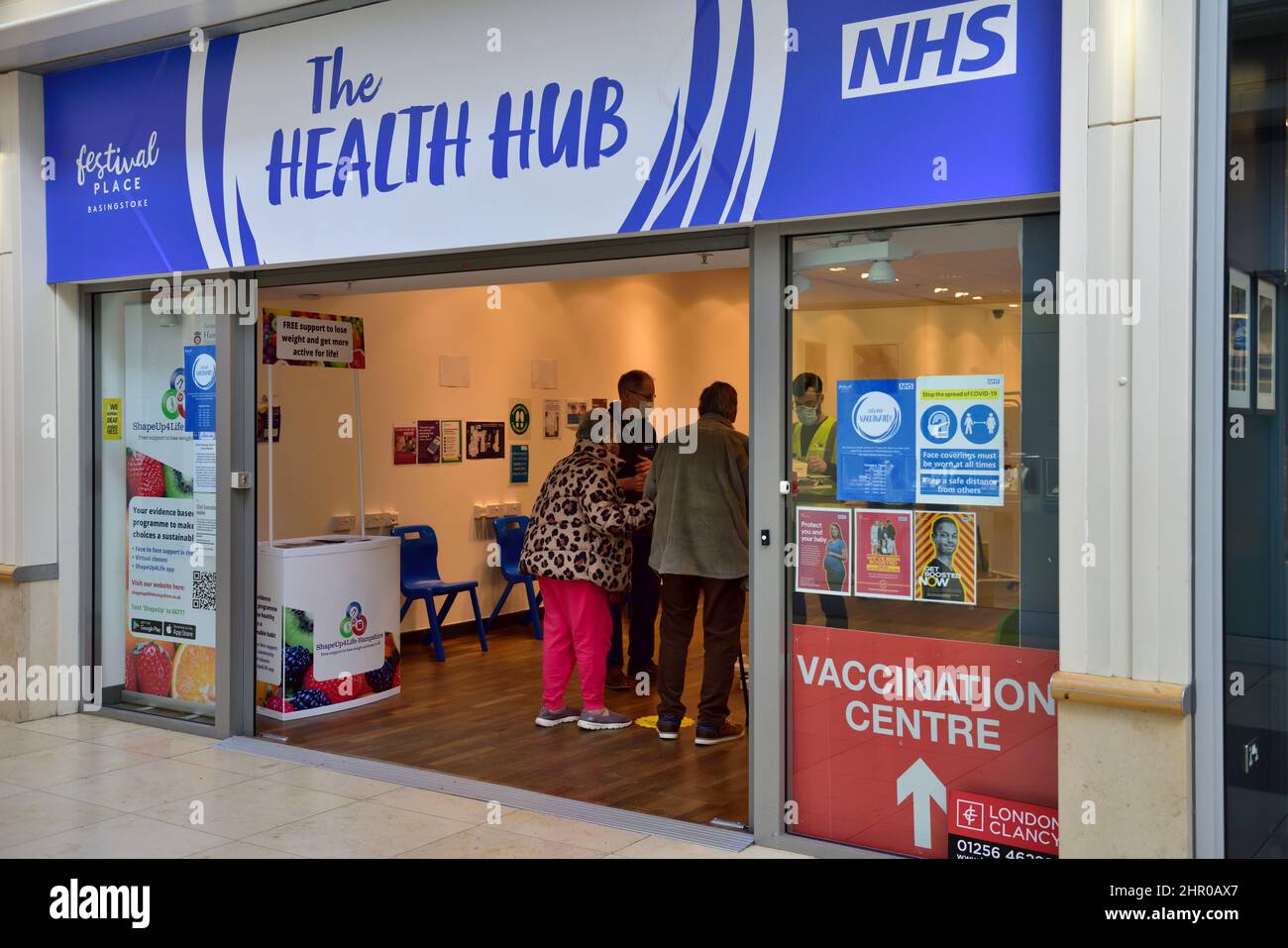 NHS Health Hub, vaccination centre in Festival Place shopping centre ...