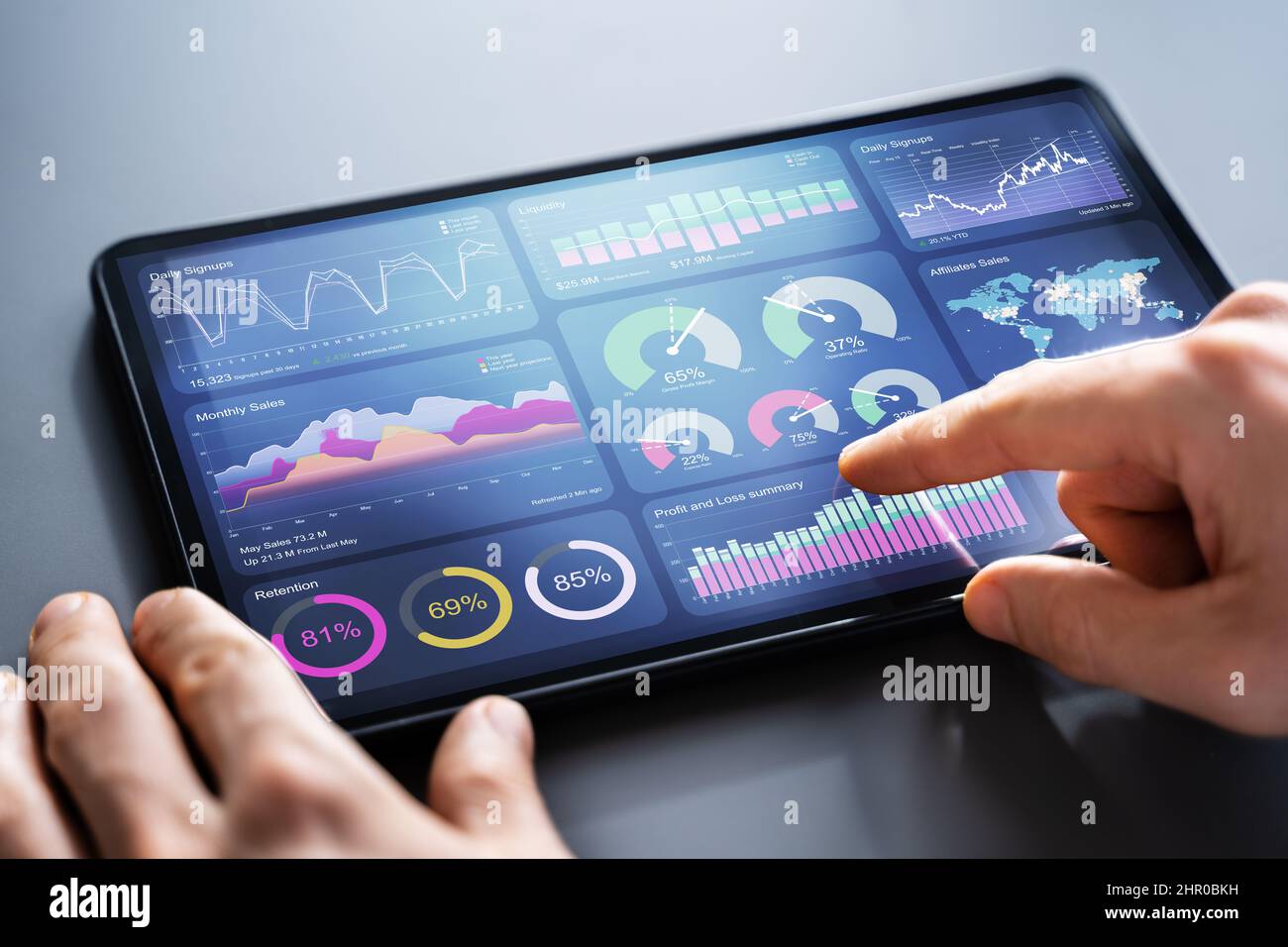 Concept tablet technology data hi-res stock photography and images - Alamy