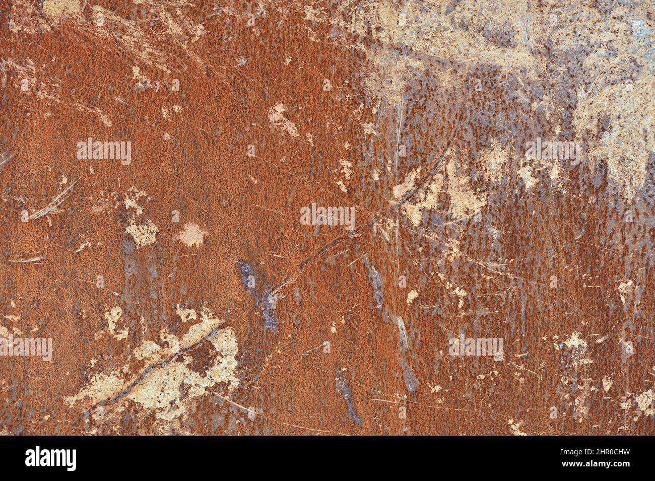 Metal plate filled with scratches and rust Stock Photo - Alamy