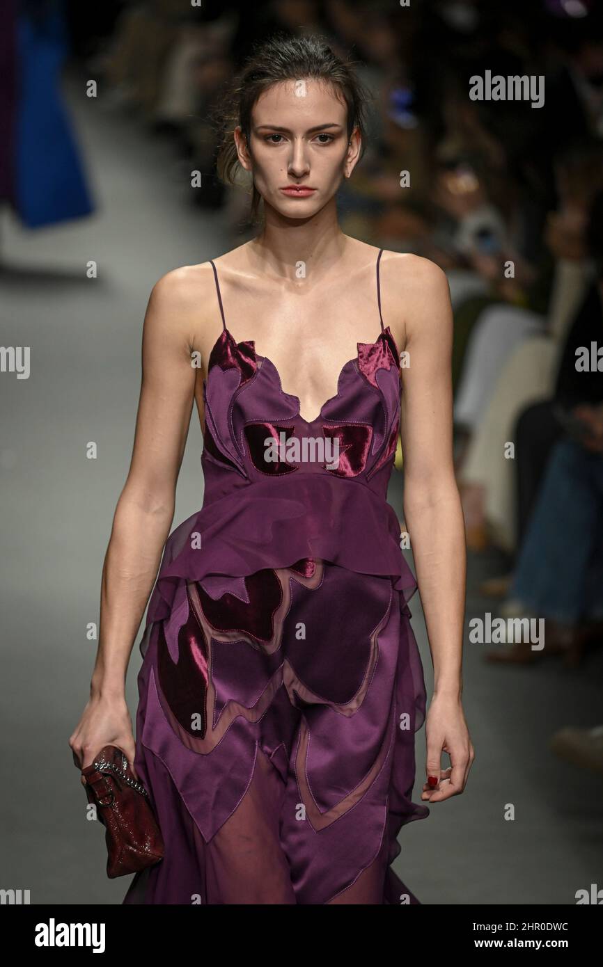 Milan, Moncalieri, Italy. 23rd Feb, 2022. Models on the catwalk ...