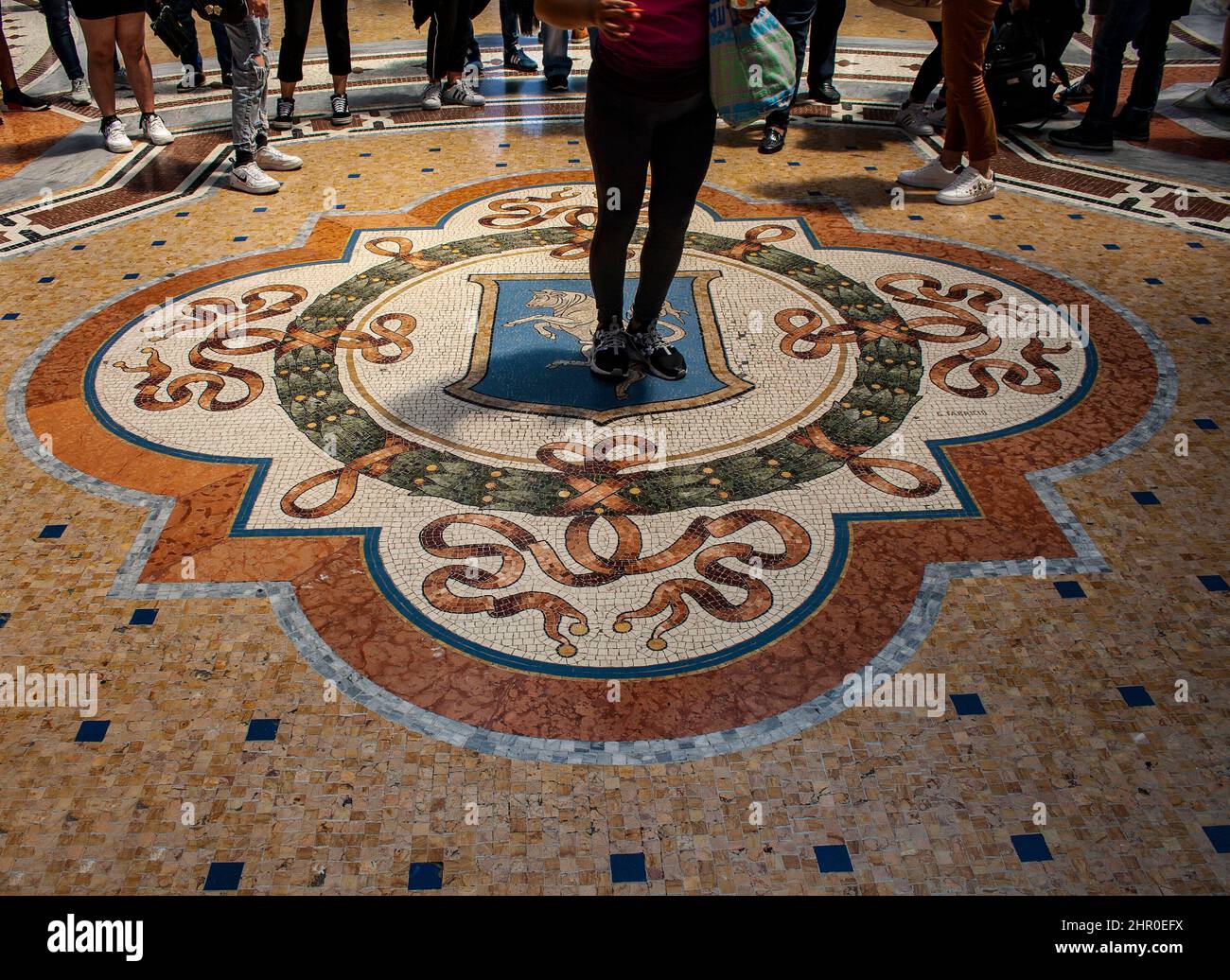 Milan, Lombardy, Italy, Europe. Duomo Square, Galleria Vittorio ...