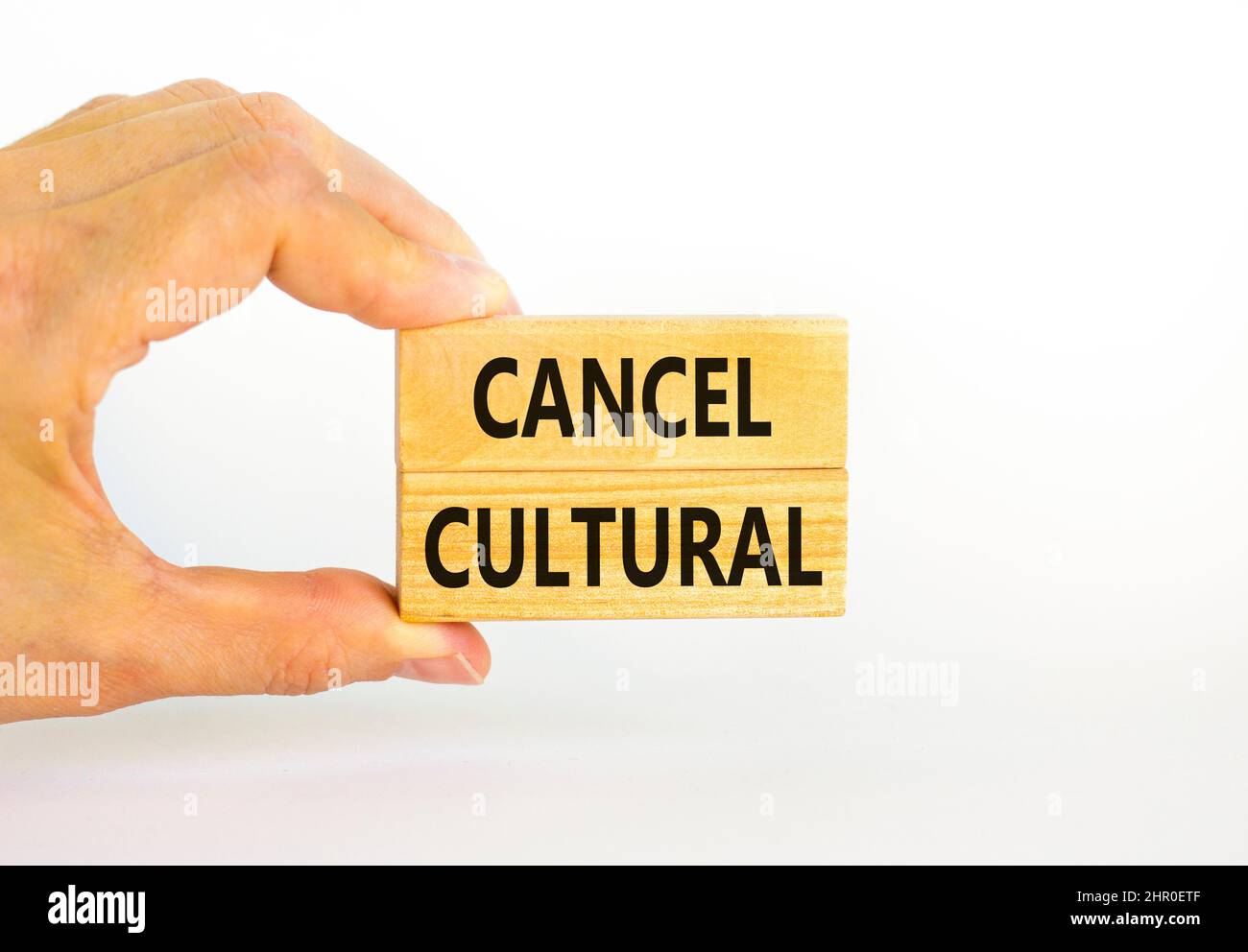 Cancel cultural symbol. Concept words Cancel cultural on wooden blocks ...