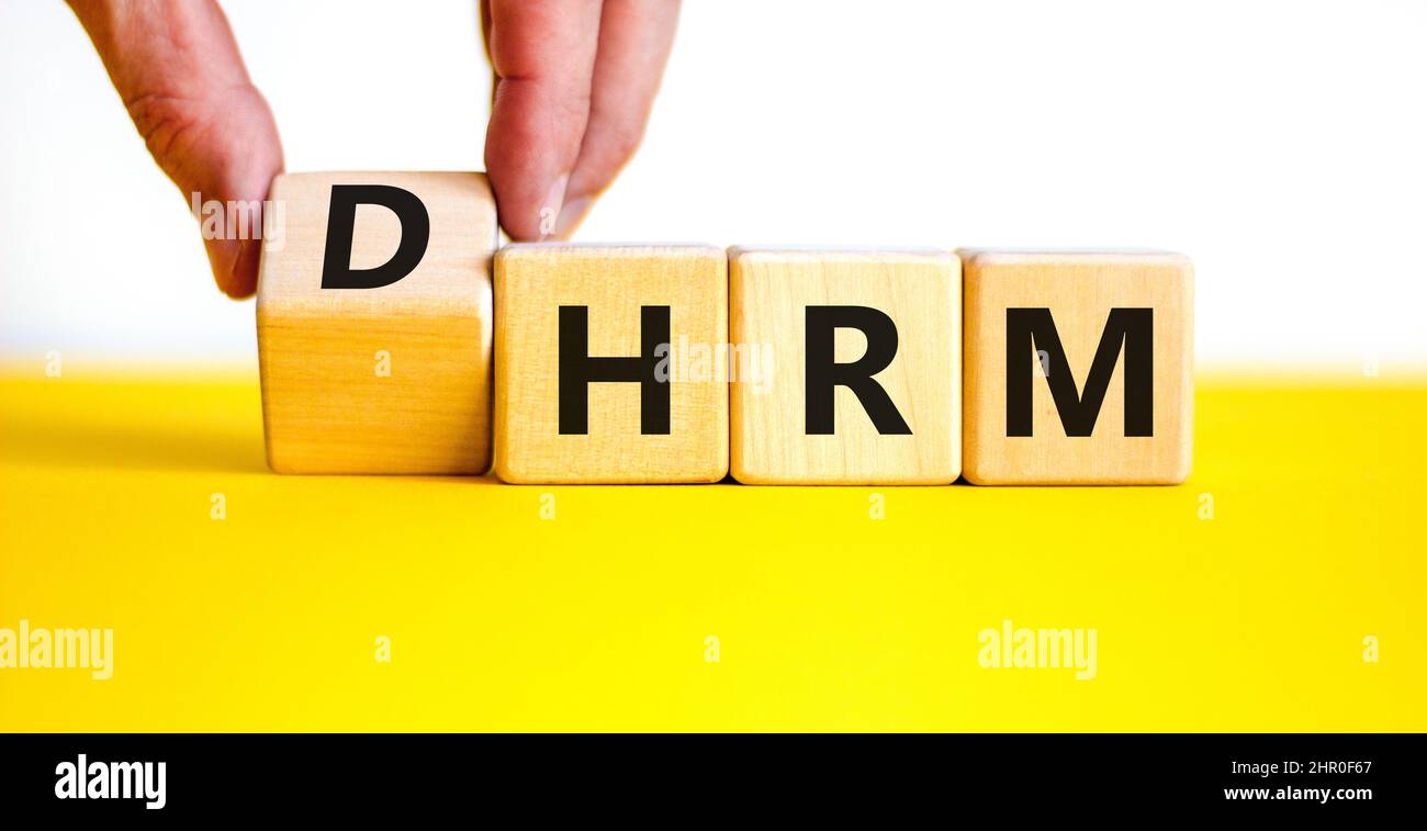 DHRM, domestic human resource management HRM symbol. Words DHRM ...