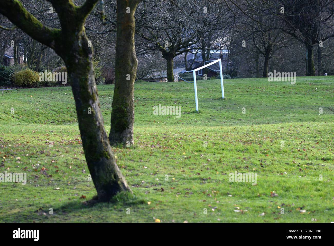 lonely goal posts Stock Photo - Alamy