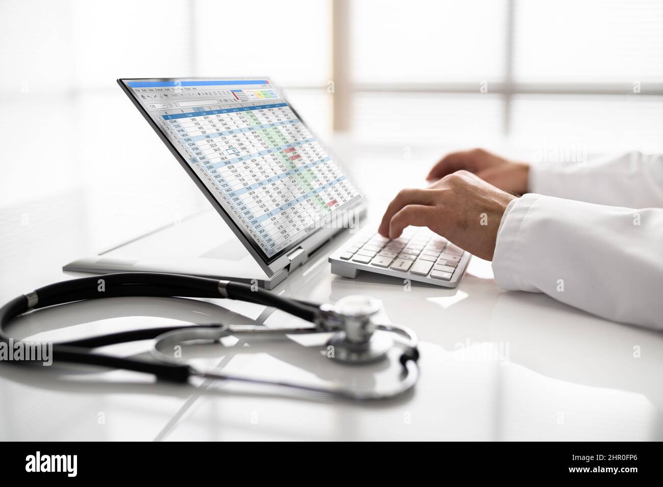 Medical Coding Bill And Billing Codes Spreadsheets Stock Photo - Alamy
