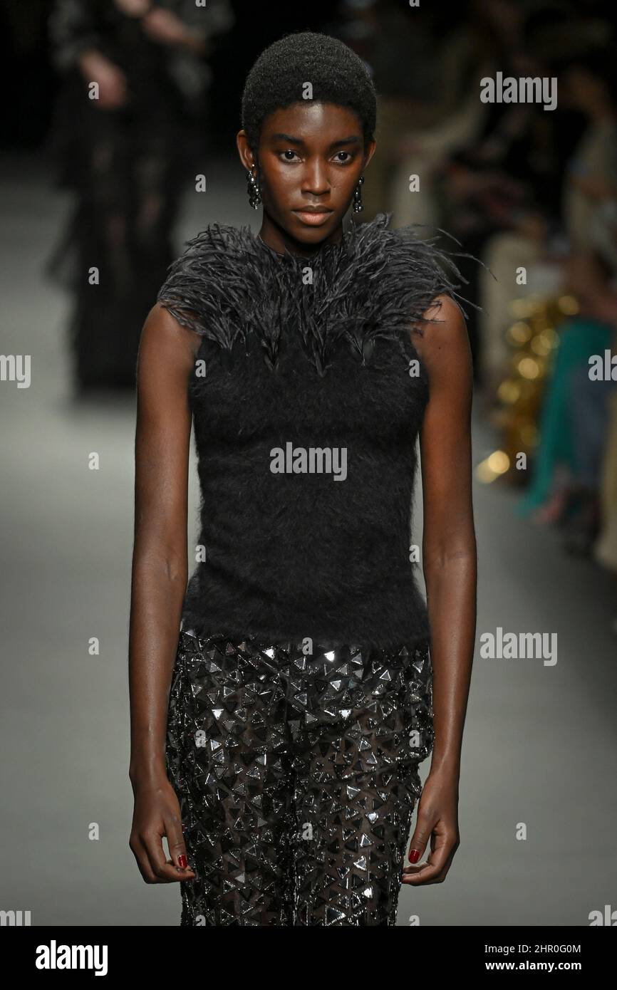 Milan, Moncalieri, Italy. 23rd Feb, 2022. Models on the catwalk ...