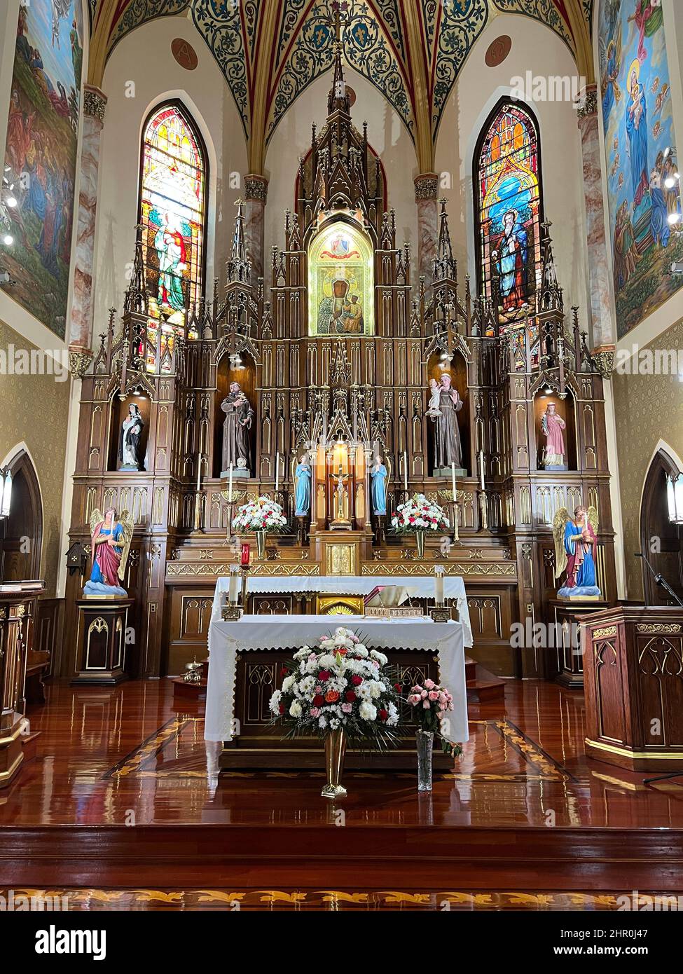 Alter at a Polish Catholic Church in Brooklyn, New York Stock Photo - Alamy