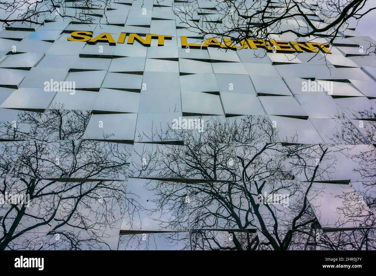 Paris, France, New, Yves Saint Laurent Store , Construction Site, Ave ...