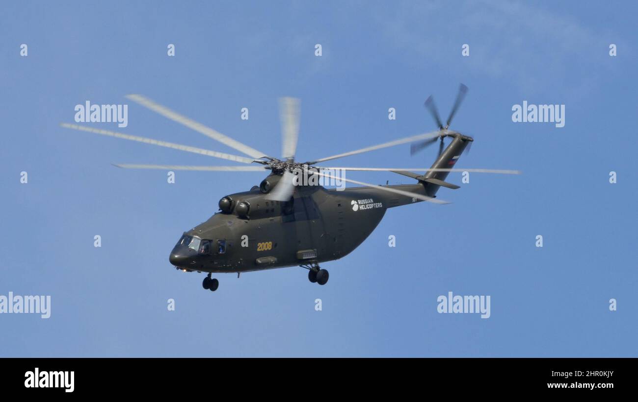 Moscow Russia AUGUST, 26, 2015 Mil Mi-26 Halo Soviet Russian military ...