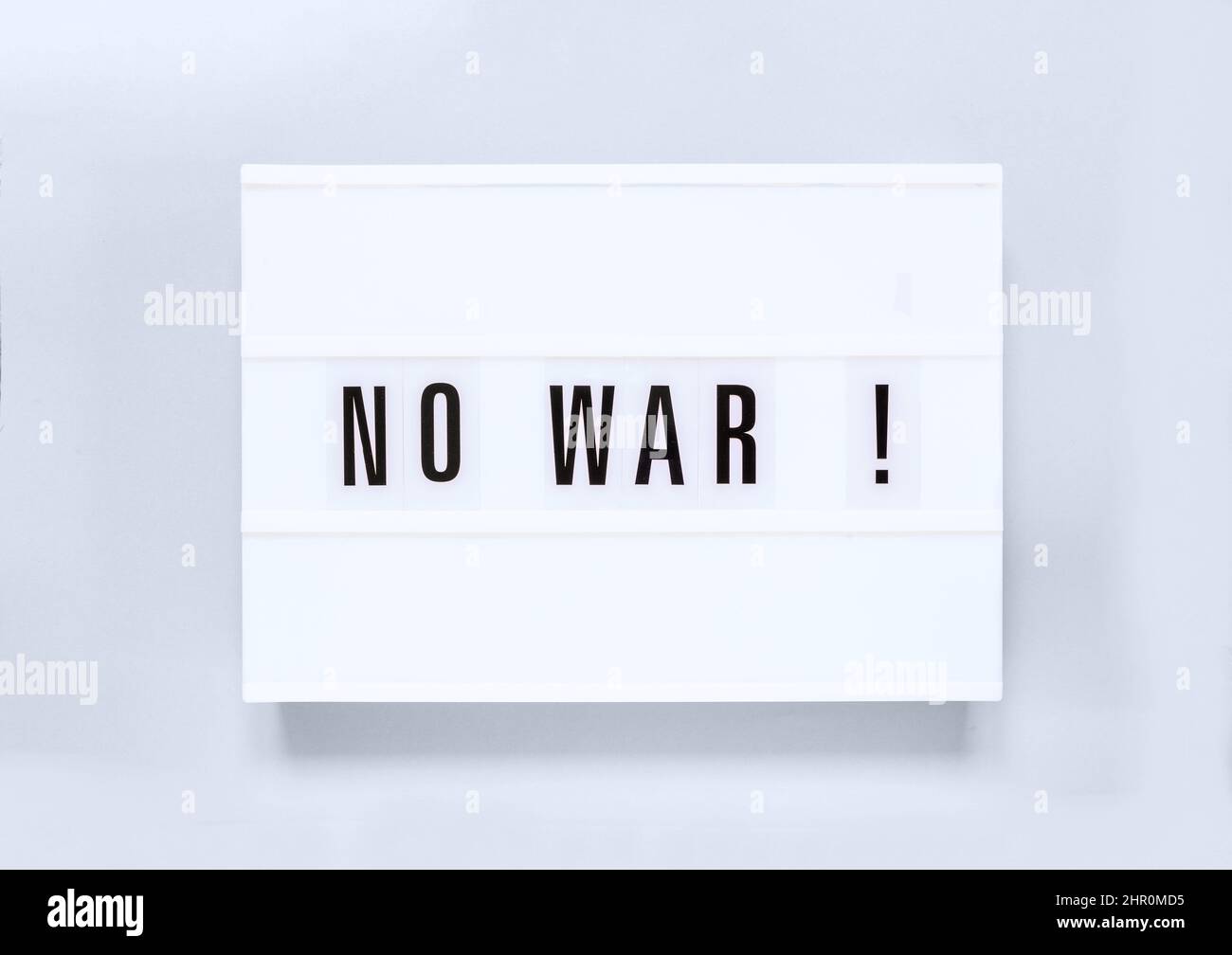 No war message text on gray background Stock Photo - Alamy