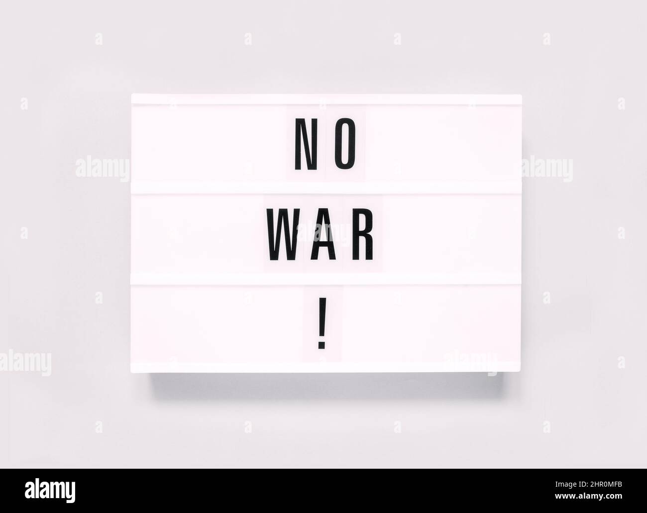 No war message text hi-res stock photography and images - Alamy