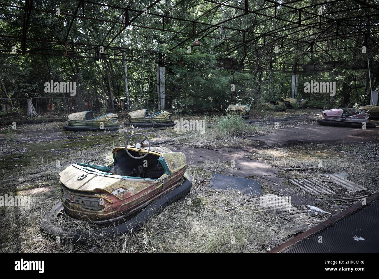 Bumper Cars, Pripyat Town in Chernobyl Exclusion Zone, Chernobyl ...