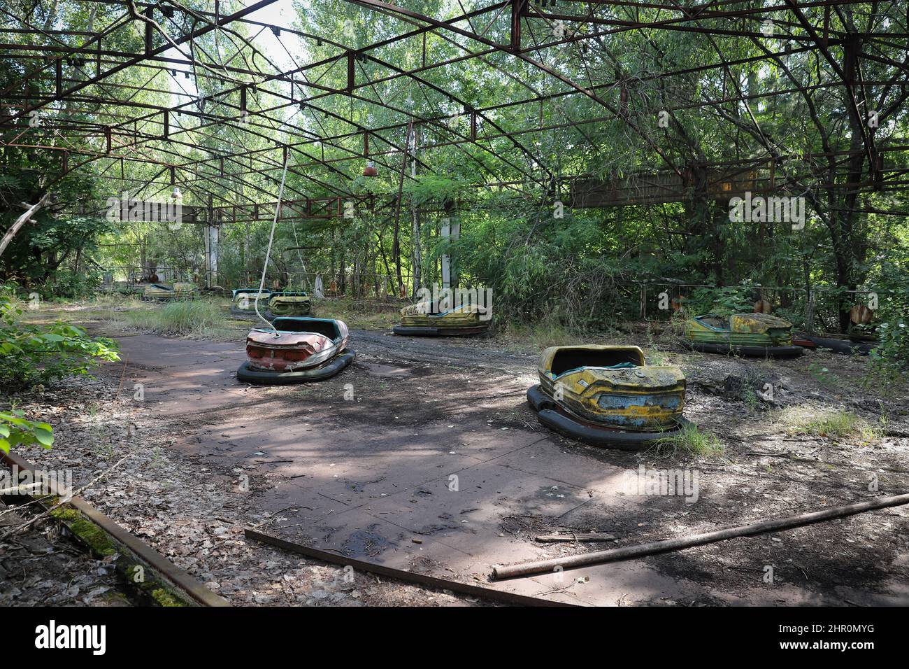 Bumper Cars, Pripyat Town in Chernobyl Exclusion Zone, Chernobyl ...
