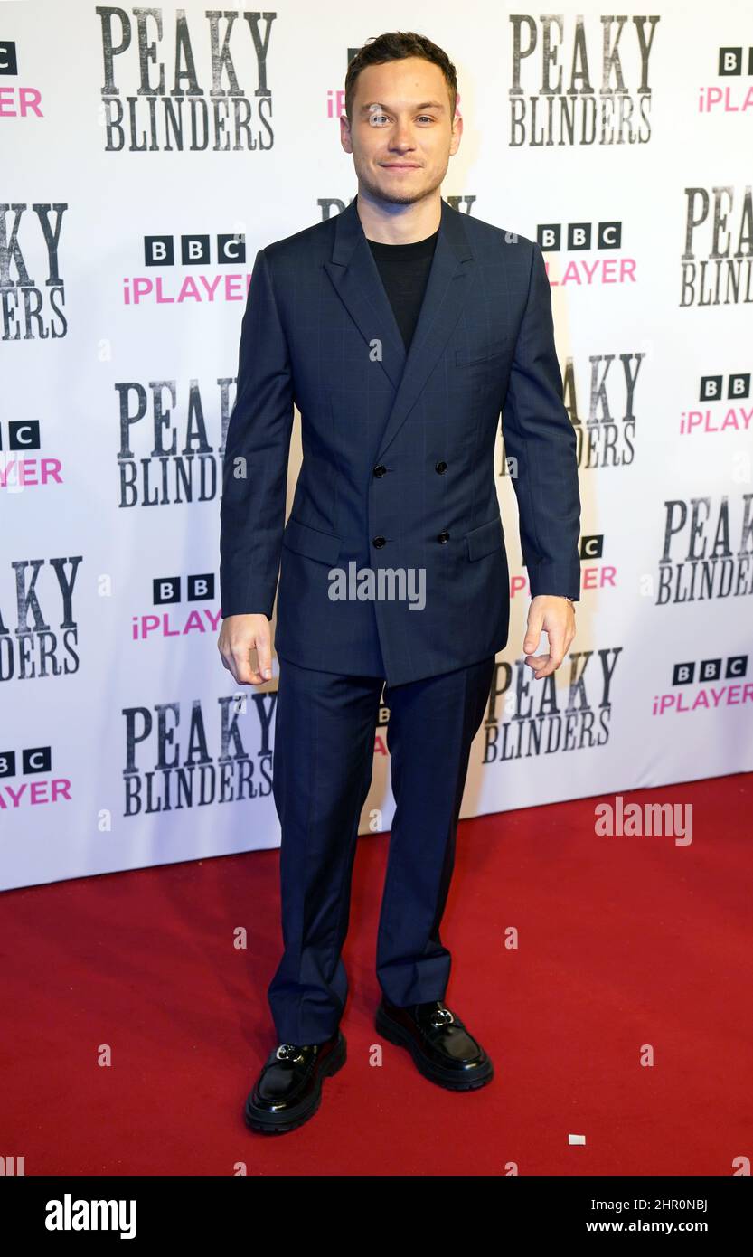 Finn Cole attending the premiere for the sixth, and final, series of ...