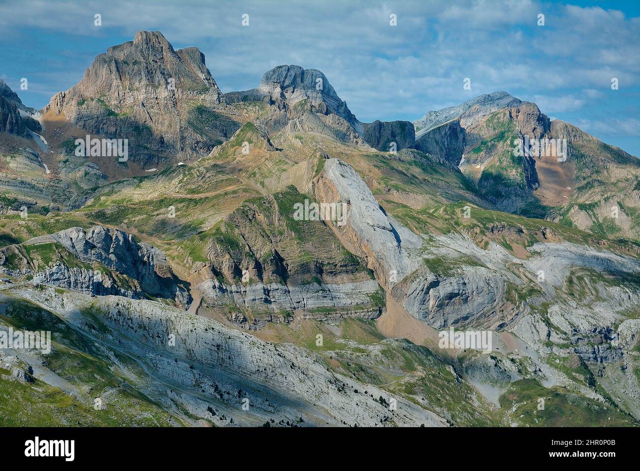 Cirque d'Aspe : Upper cretaceous limestone, Pyrenees National Park ...