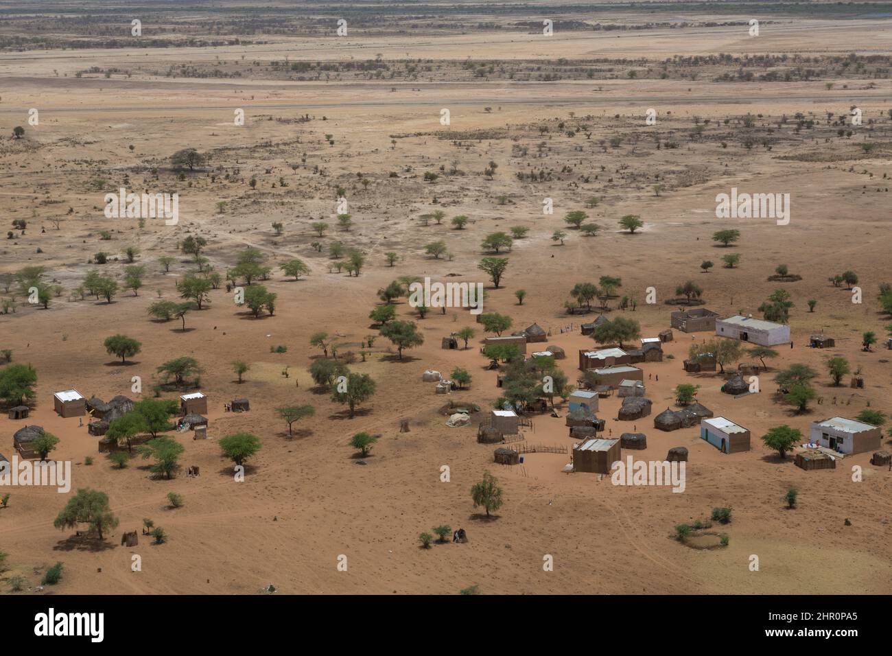 Dry, arid land and community in the Senegal River Delta in northern ...