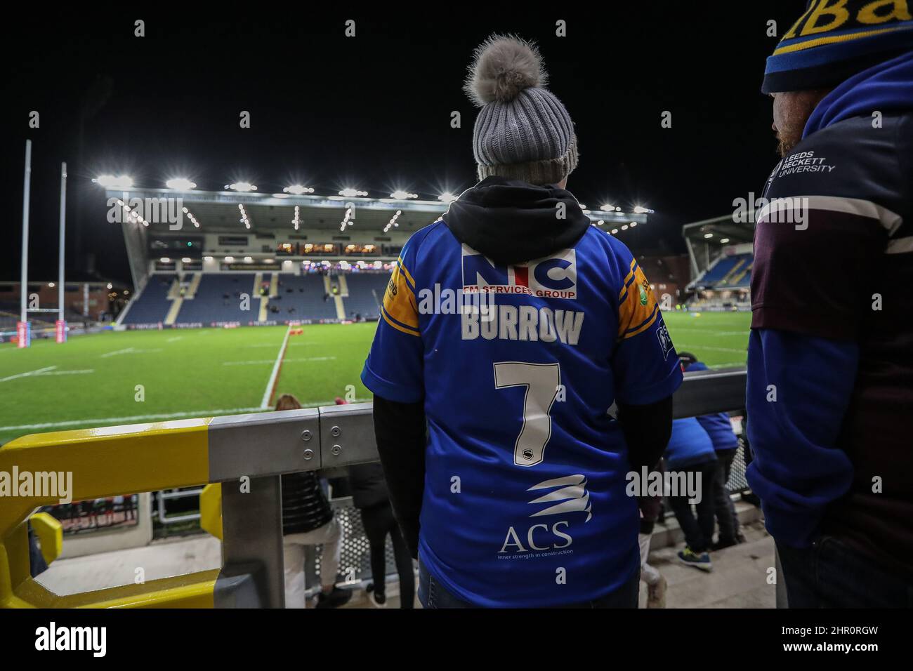 A Leeds Rhinos supporter wearing a number 7 Rob Burrows shirt ahead the ...