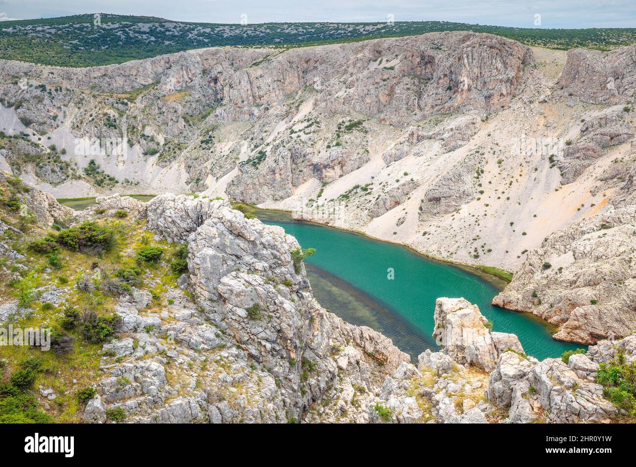 Canyon of Zrmanja river, close to Velebit mountain, Croatia Stock Photo ...