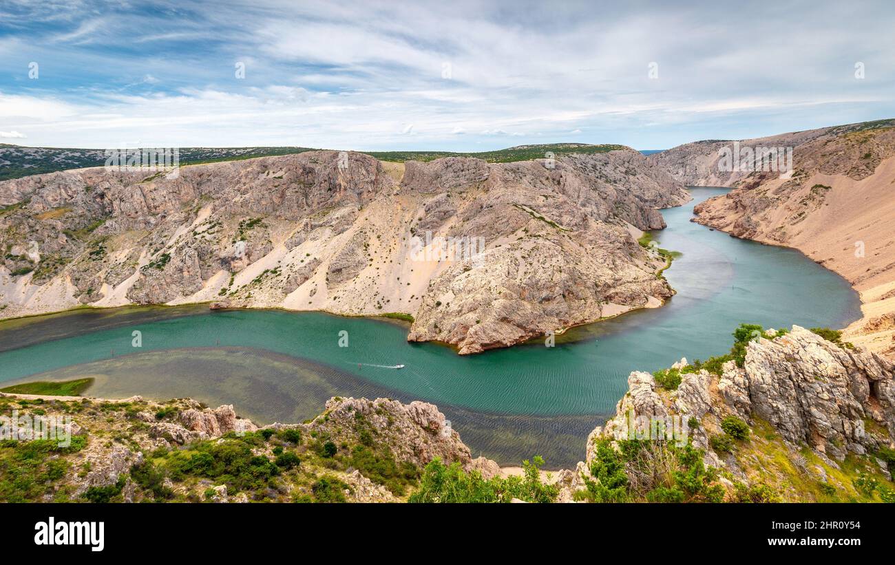 Canyon of Zrmanja river, close to Velebit mountain, Croatia Stock Photo ...
