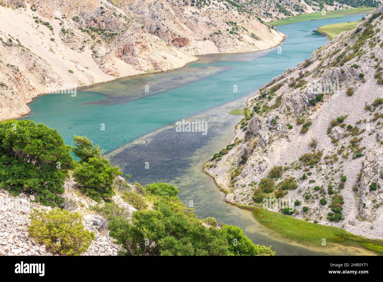 Canyon of Zrmanja river, close to Velebit mountain, Croatia Stock Photo ...