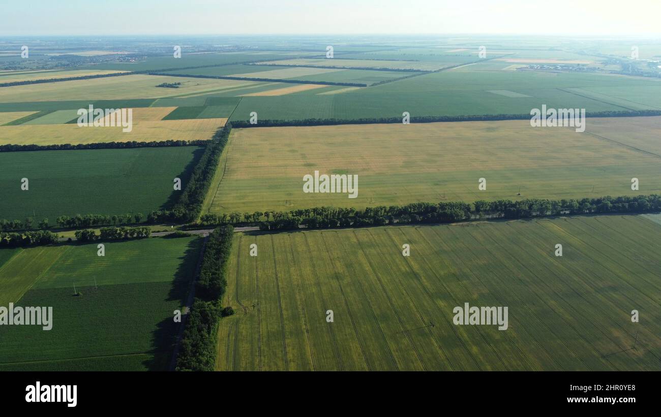 Aerial view flight above rural hi-res stock photography and images - Alamy