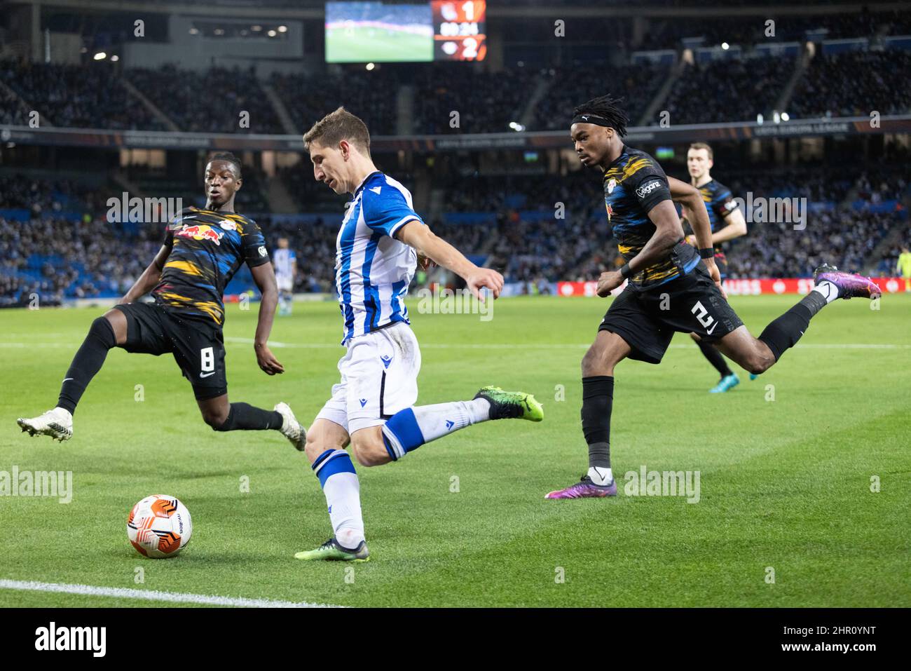 24 February 2022, Spain, San Sebastián: Soccer: Europa League, Real ...