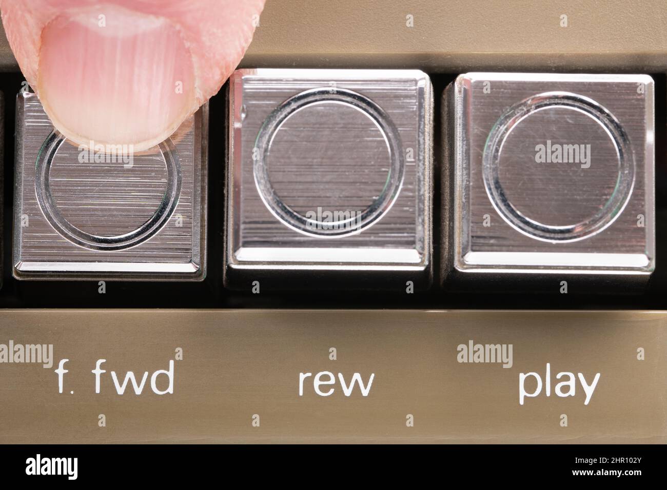 Rewind button cassette player hi-res stock photography and images - Alamy