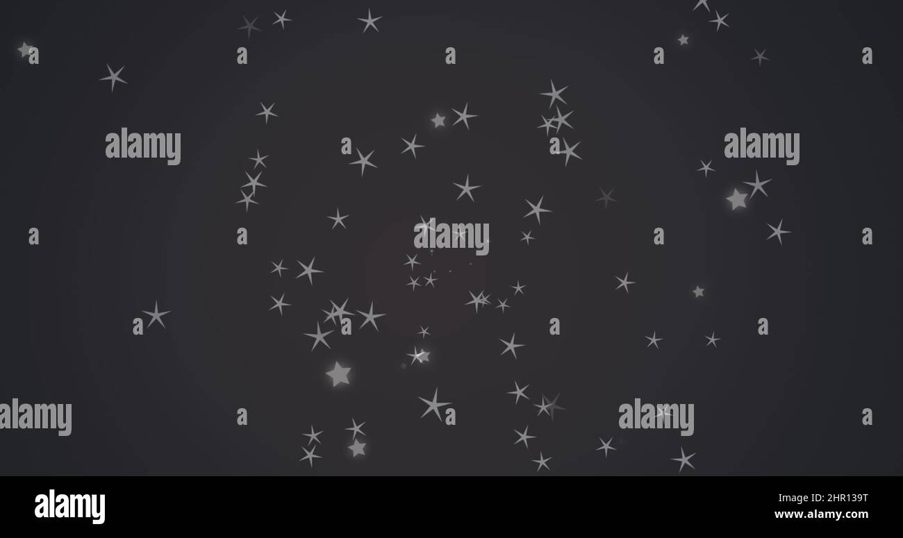 Image of glowing blue light moving over stars in background Stock Photo ...
