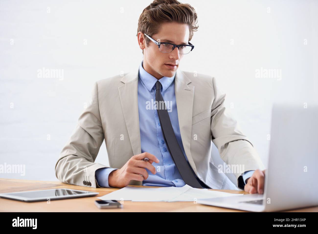 Climbing the corporate ladder, one click at a time.... A handsome young ...