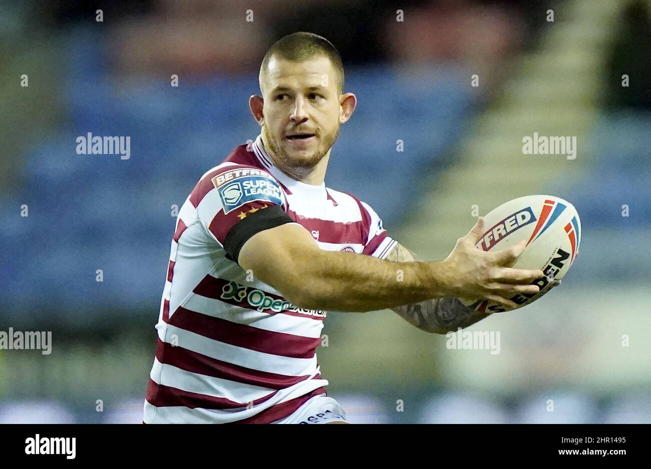 Wigan Warriors' Cade Cust during the Betfred Super League match at DW ...