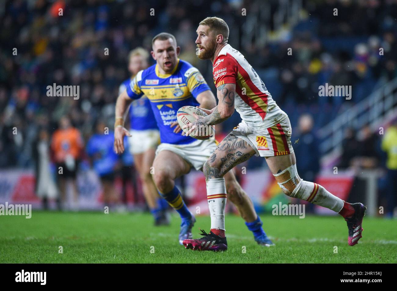Leeds, UK. 24th Feb, 2022. Sam Tomkins of Catalan Dragons in action ...