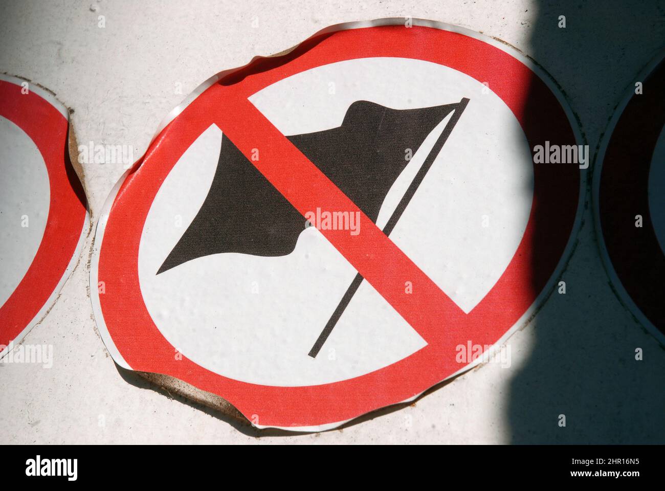 No flags sign, Dubrovnik, Croatia Stock Photo - Alamy