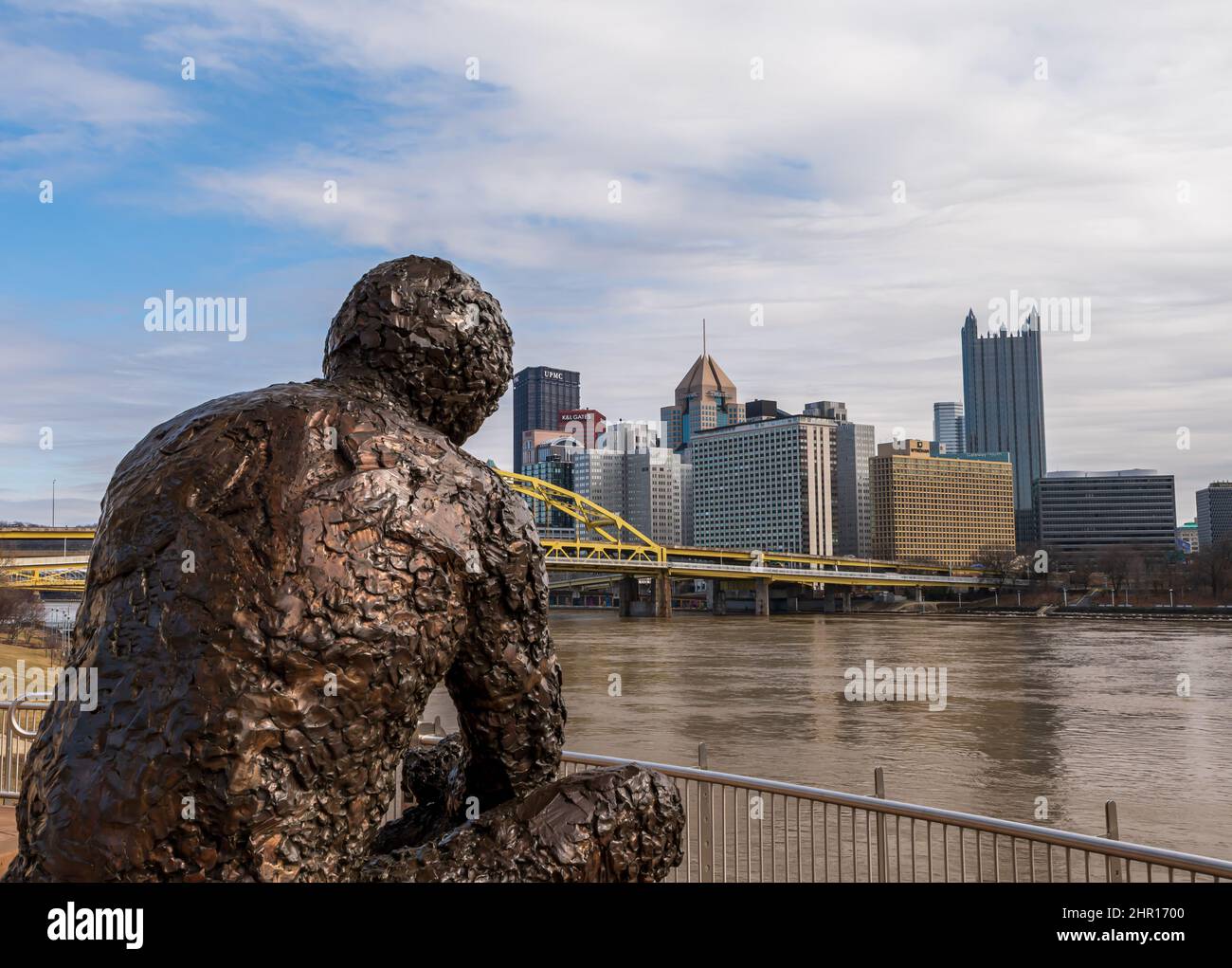 The Mr. Rogers Memorial on the Allegheny River overlooking downtown ...