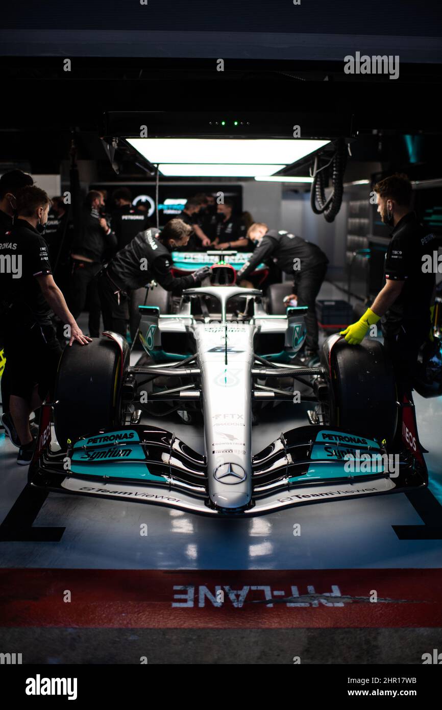 Mercedes AMG F1 W13 of George Russell (GBR) Mercedes AMG F1. 24.02.2022 ...
