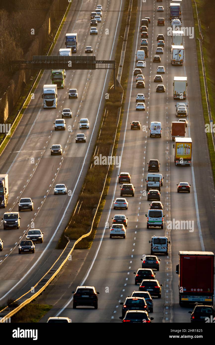 Motorway A1, near Gevelsberg, view in south-west direction, normal ...