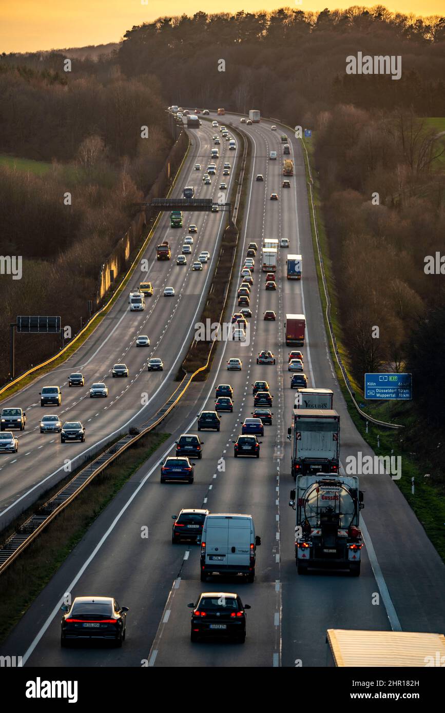 Motorway A1, near Gevelsberg, view in south-west direction, normal ...