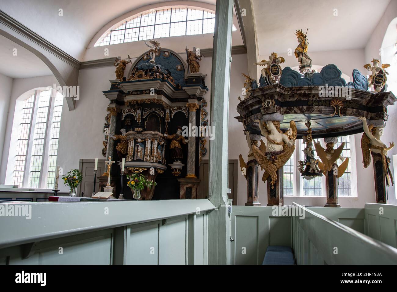 Altar in the seaman's church in Prerow Stock Photo - Alamy