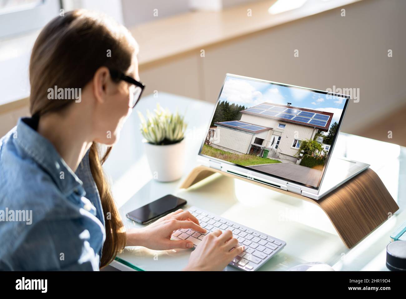 Online Real Estate House Property Search On Laptop Stock Photo - Alamy