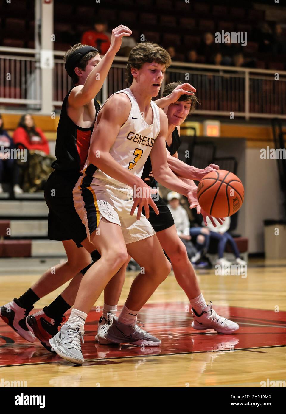 Basketball action with Wallace vs Genesis Prep High School in Coeur d ...