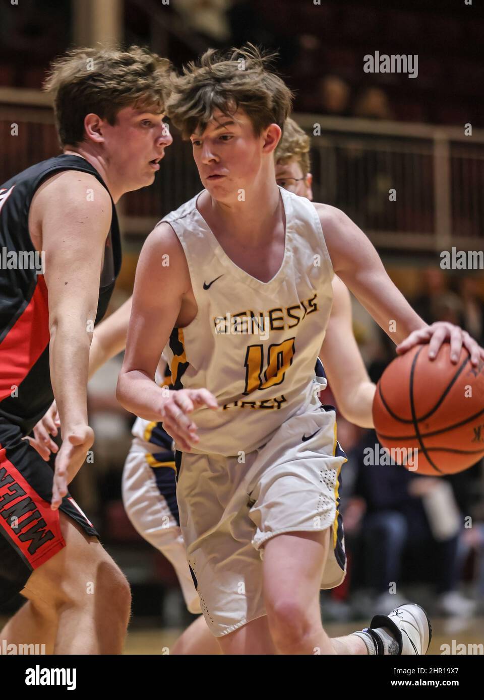 Basketball action with Wallace vs Genesis Prep High School in Coeur d ...