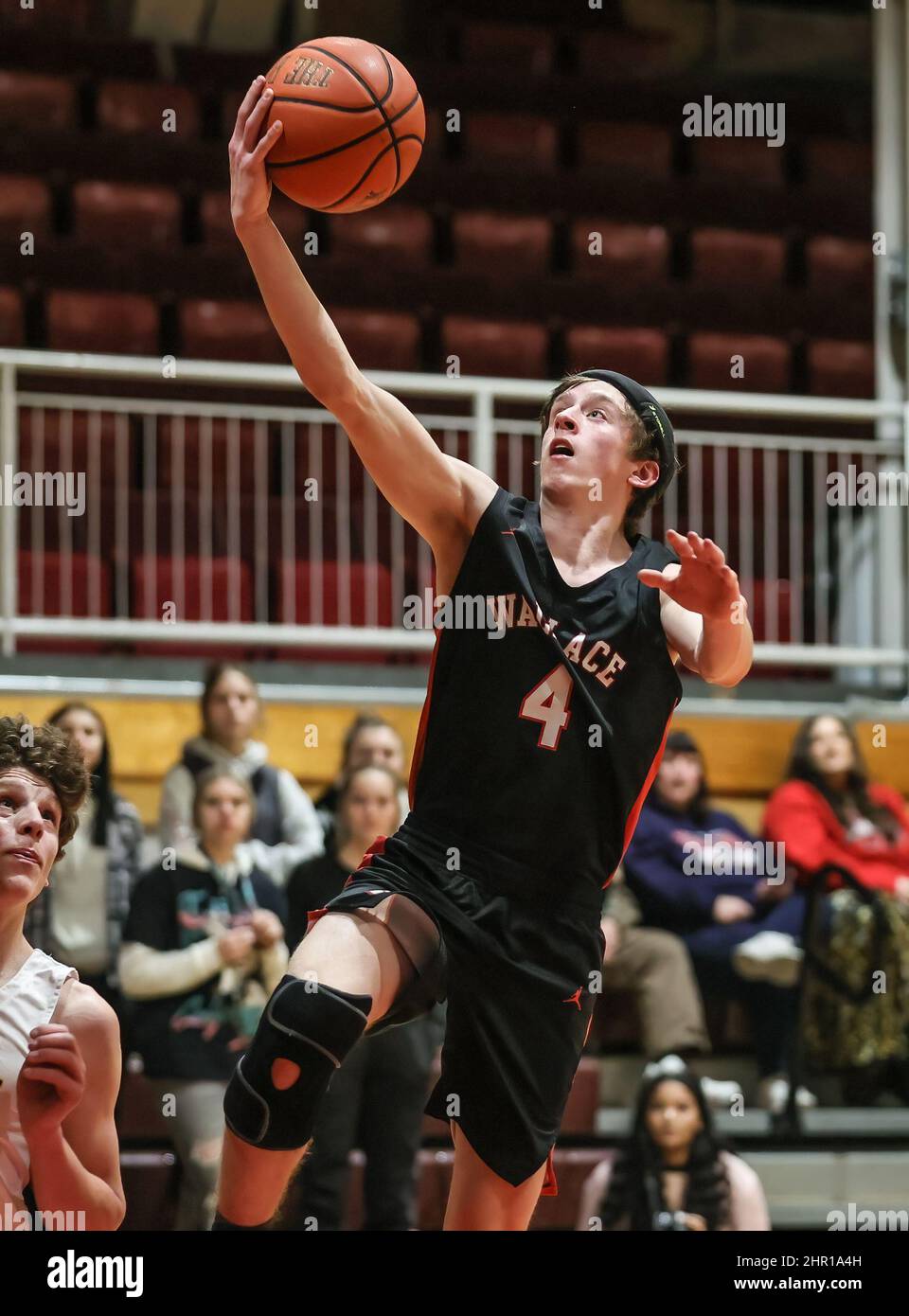 Basketball action with Wallace vs Genesis Prep High School in Coeur d ...
