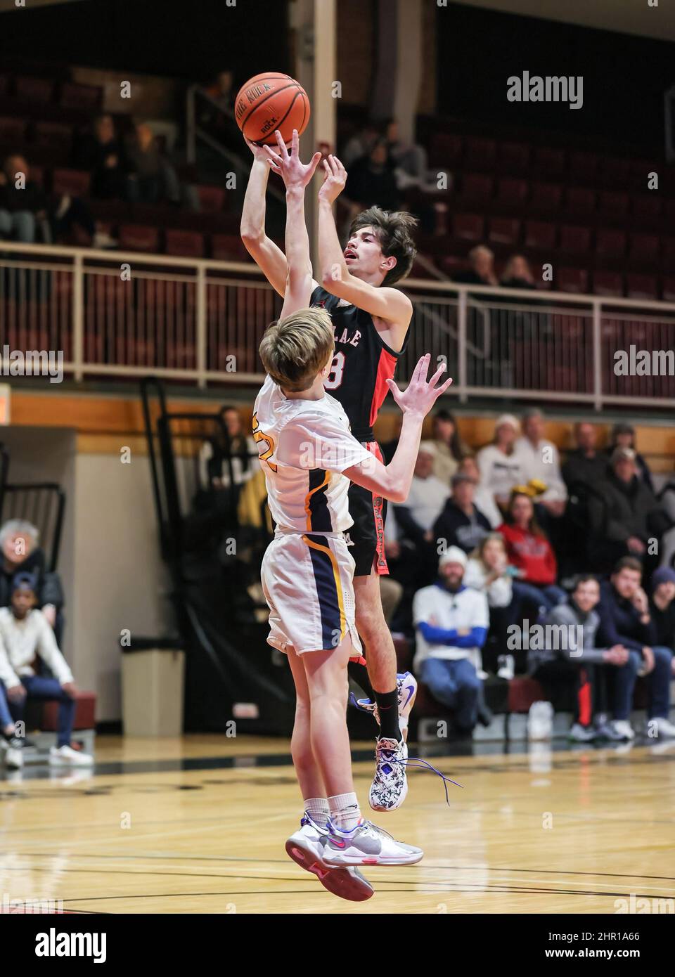 Basketball action with Wallace vs Genesis Prep High School in Coeur d ...